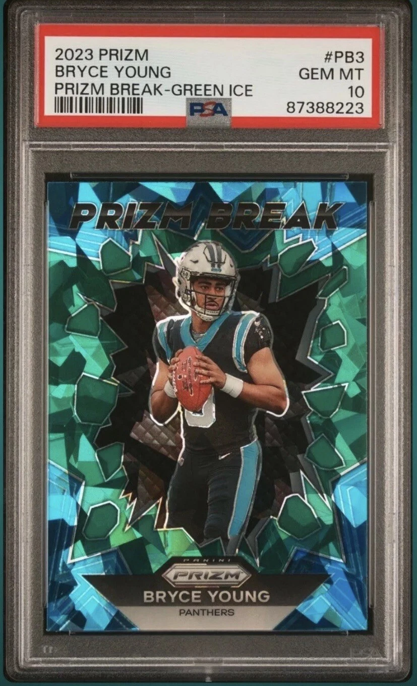Bryce Young 2023 Prizm #PB-3 Prizm Break - Green Ice Price Guide ...