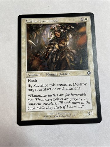MTG Cathar Commando Retro Frame Innistrad Remastered Regular 336 flash ...