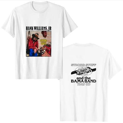 1983 Hank Williams Jr. & The Bama Band Shirt – Strong Stuff Tour ...