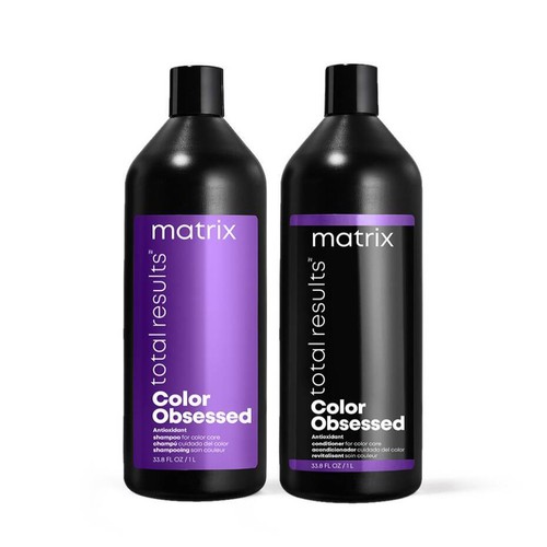 New! Matrix Total Results - COLOR OBSESSED Shampoo & Conditioner Liter ...