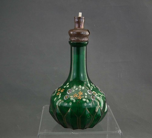 Antique Turkish Ottoman Beykoz Glass Islamic Hookah Huqqa Pipe Base ...