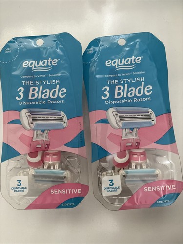 Equate 3 Blade Disposable Razors (Venus) Lot Of 2 | eBay