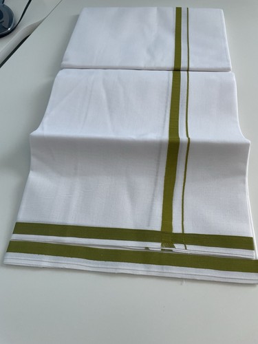 Indian White Mens kasavu cotton vesti /Mundu Dhoti | eBay