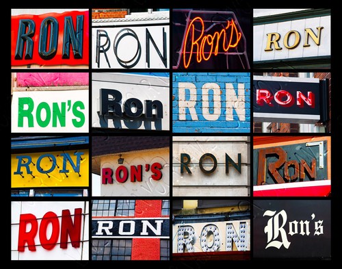 RON Name Poster featuring photos of actual signs | eBay