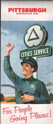 1961 Cities Service Road Map: Pittsburgh NOS | eBay