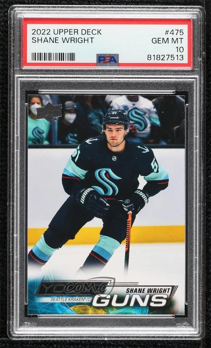 Shane Wright 2022 Upper Deck #475 Young Guns Base PSA 10 Price Guide ...