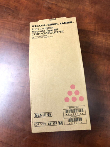 1 NEW GENUINE RICOH SAVIN LANIER MP C7501/C9075/LD375C MAGENTA TONER ...