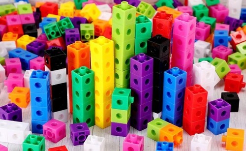 400PCS Math Cubes, 2 cm Linking Connecting Counting Snap Blocks for ...