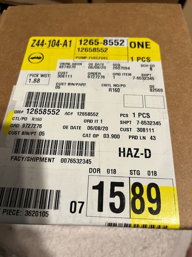 Mechanical Fuel Pump ACDelco GM Original Equipment 12658552 | eBay