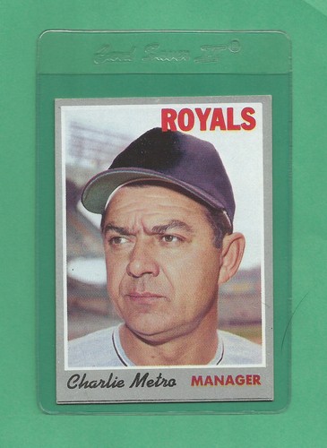 1970 Topps Kansas City Royals Charlie Metro # 16 NM-MT Tough Card ...
