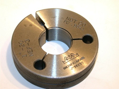GREENFIELD NO GO THREAD RING GAGE 1"-20 NEF-3 -FREE SHIPPING | eBay