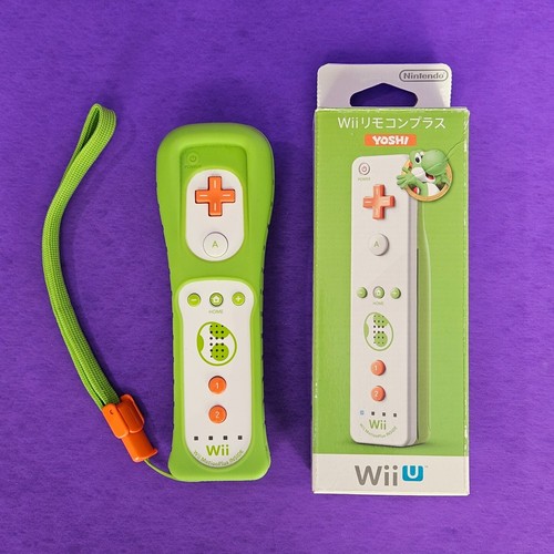 Official Wii Remote YOSHI Nintendo Motion Plus Inside 👾 Wii U OEM BOX ...