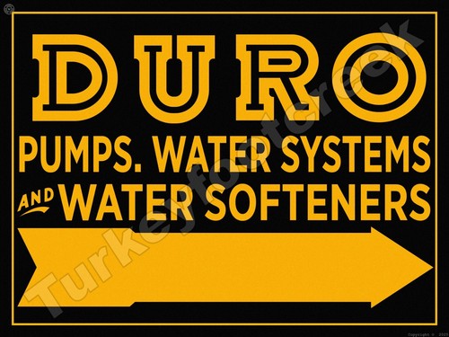 Duro Pumps Water Systems Metal Sign 3 Sizes to Choose From | eBay