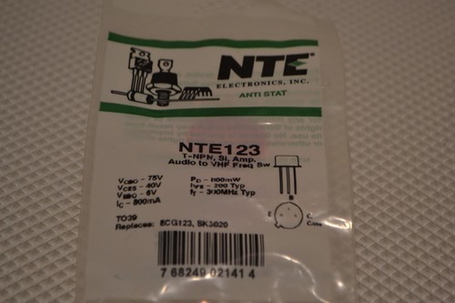 ONE NEW LOT OF 2 NTE AMPS NTE123. | eBay