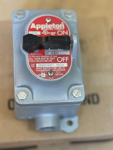 NEW APPLETON EDSC150F1-Way 2-Gang 20-Amp EXPLOSION PROOF SWITCH 20A 3/4 ...