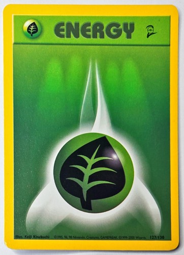 Grass Energy - Pokemon TCG Karte - Base Set 2 - 127/130 - 2000 ...