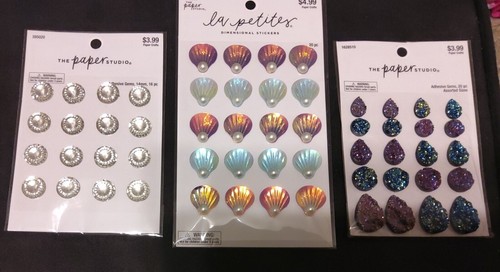 The paper studio La petites Shells Pearls, Gems Dimensional stickers | eBay