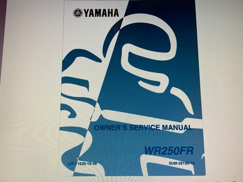 Yamaha WR250FR owner's Service manual Digital | eBay