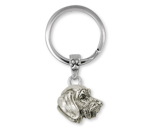 Wire Hair Dachshund Key Ring Jewelry Sterling Silver Handmade Dog Key ...