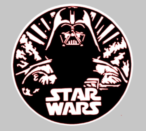Star Wars vinyl decal, 4.5 x 4.5 inches, Oracal 651 , white, black ...
