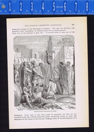 Brennus with the Gauls in Rome - 1915 Page of History | eBay