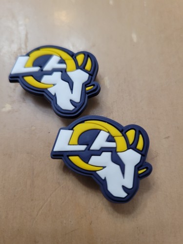 NEW LA RAMS LOS ANGELES Crocs Charms 3D Jibbitz NFL Shoe ACCESSORY 2X ...