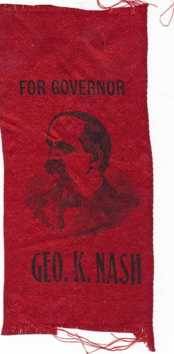 1899 George K. Nash for governor Ohio OH campaign ribbon | eBay