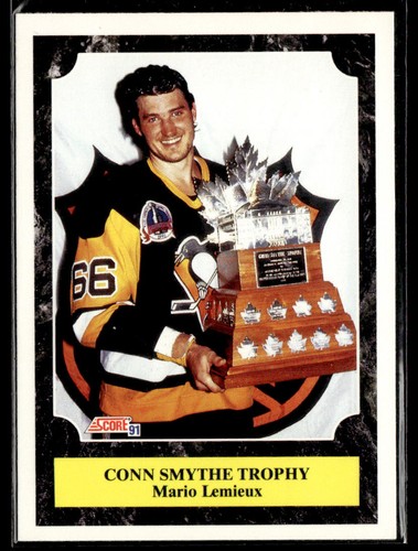 1991-92 Score Canadian Bilingual #316 Mario Lemieux Hockey Card 1202K ...