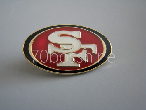 SAN FRANCISCO 49ERS SF OVAL LOGO 1 1/4" NFL FOOTBALL HAT PIN LAPEL PIN ...