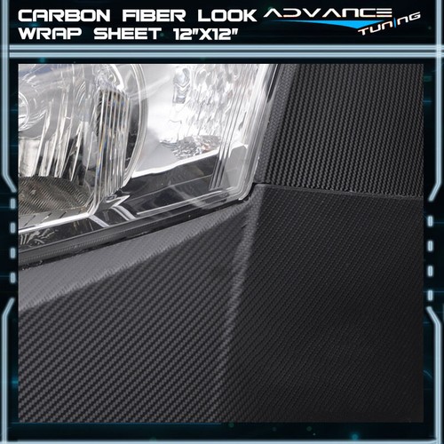 Fits VW Twill-Weave Wrap Black Carbon Fiber Vinyl Sheet Decal 12X12 ...