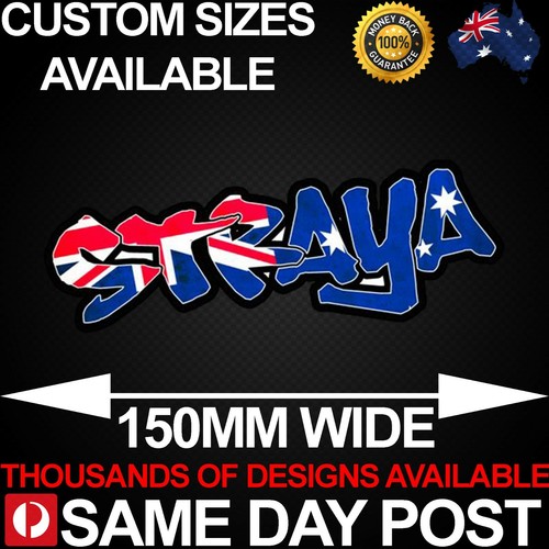STRAYA 150mm Wide Vinyl Car Sticker Decal Cheap Aussie Funny Meme Cool ...