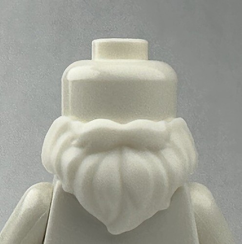 LEGO White Minifigure Beard Medium Short Hair Santa Clause New | eBay