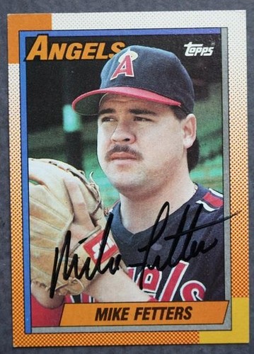 California Angels star Mike Fetters signed autographed 1990 Topps card ...