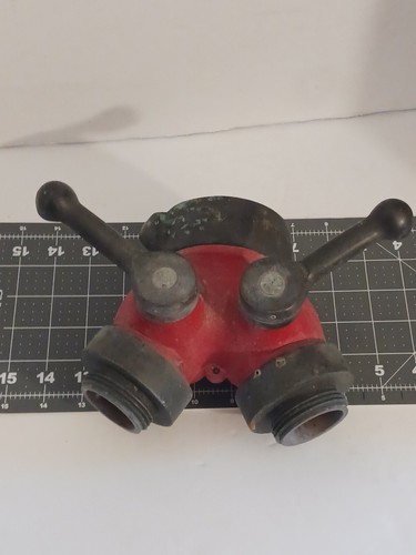 Vintage Brass WYE Fire Hose / Hydrant Splitter 2-1/2" NPSH 1-1/2"x1-1/2 ...