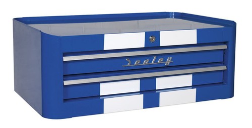 Sealey Premier™ Retro Style Mid-Box Tool Chest 2 Drawer - Blue with ...