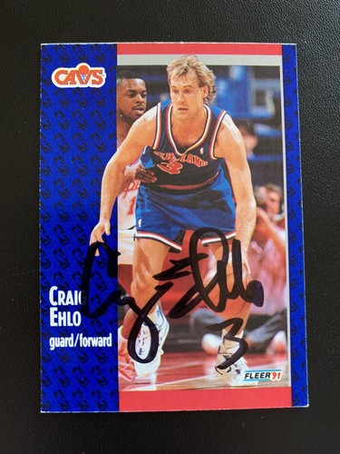 Craig Ehlo Signed 1991-92 Fleer #35 Card Cleveland Cavaliers Autograph ...