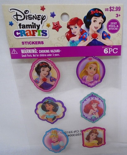 Darice Epoxy Stickers Disney Princesses Snow White Rapunzel Jasmine ...