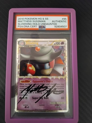 Pop 5 Signed Matthew Sussman Pokémon Slowking Prime Undaunted 85/90 ...