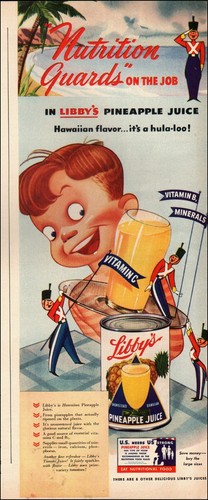 1942 Vintage ad Libby's Pineapple Juice Art Cartoon RARE 03/29/23 | eBay