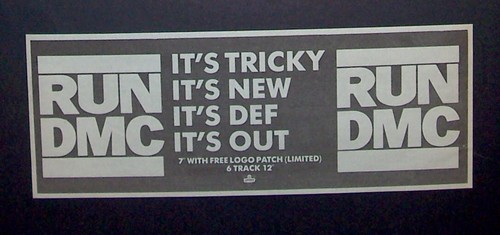 RUN DMC It's Tricky Raising Hell 1987 Small Poster Type Ad, Promo ...