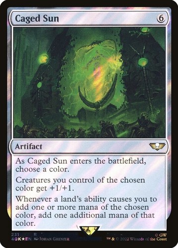 MTG | Caged Sun (Surge Foil) | Warhammer 40,000 40K | Magic the ...