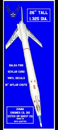 Estes Falcon Commander Flying Model Rocket Kit D Powered Upscale Model ...