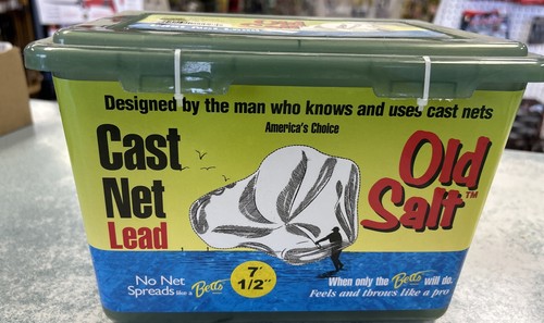 Betts 7sm Old Salt Mono Cast Fishing Net 7ft Radius 1/2in SQ Mesh for ...