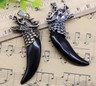 Retro Dragon Head Wolf Tooth Alloy Charms Necklace Pendant Jewelry ...