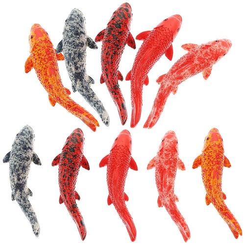 10pcs Tiny Koi Fish Decorations for Miniature Aquariums - Realistic ...