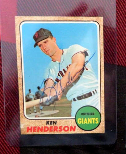 Autographed 1968 Topps SIGNED KEN HENDERSON RARE AUTO GIANTS | eBay