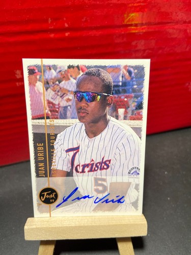 1999 Just Autographs #121 Juan Uribe on card autograph | eBay