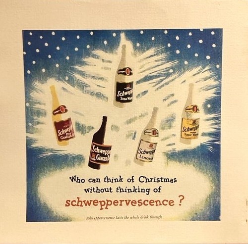 Schweppes Schweppervescence Christmas Colour Ad 1949 Tonic Water ...