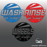 Wash, Rinse & Wheels Bucket Sticker Label Kit Car Detailing Valeting ...