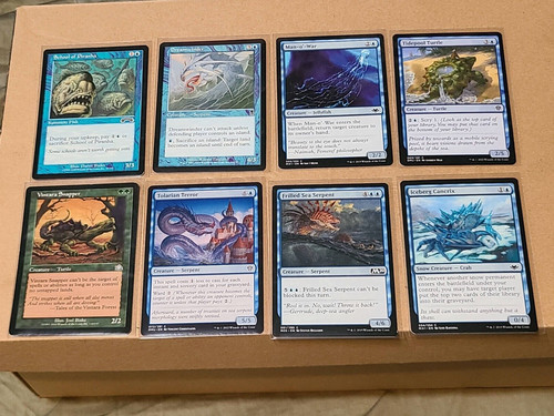 MTG Sea Creature x8 School of Piranha,Vintara Snapper,Frilled Sea ...